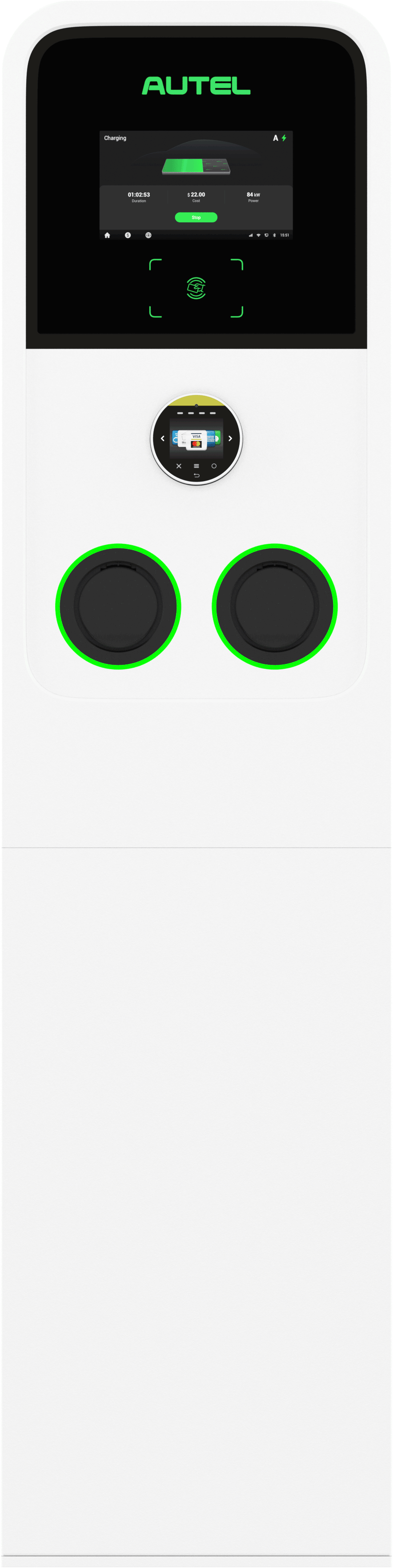 AUTEL MAXICHARGER AC ULTRA: DUAL SOCKET | 22kW | PEDESTAL INCL | PAY T