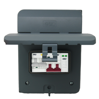 GARO METAL EV BOARD: 5 MOD | SPD | 40A RCBO | IP65