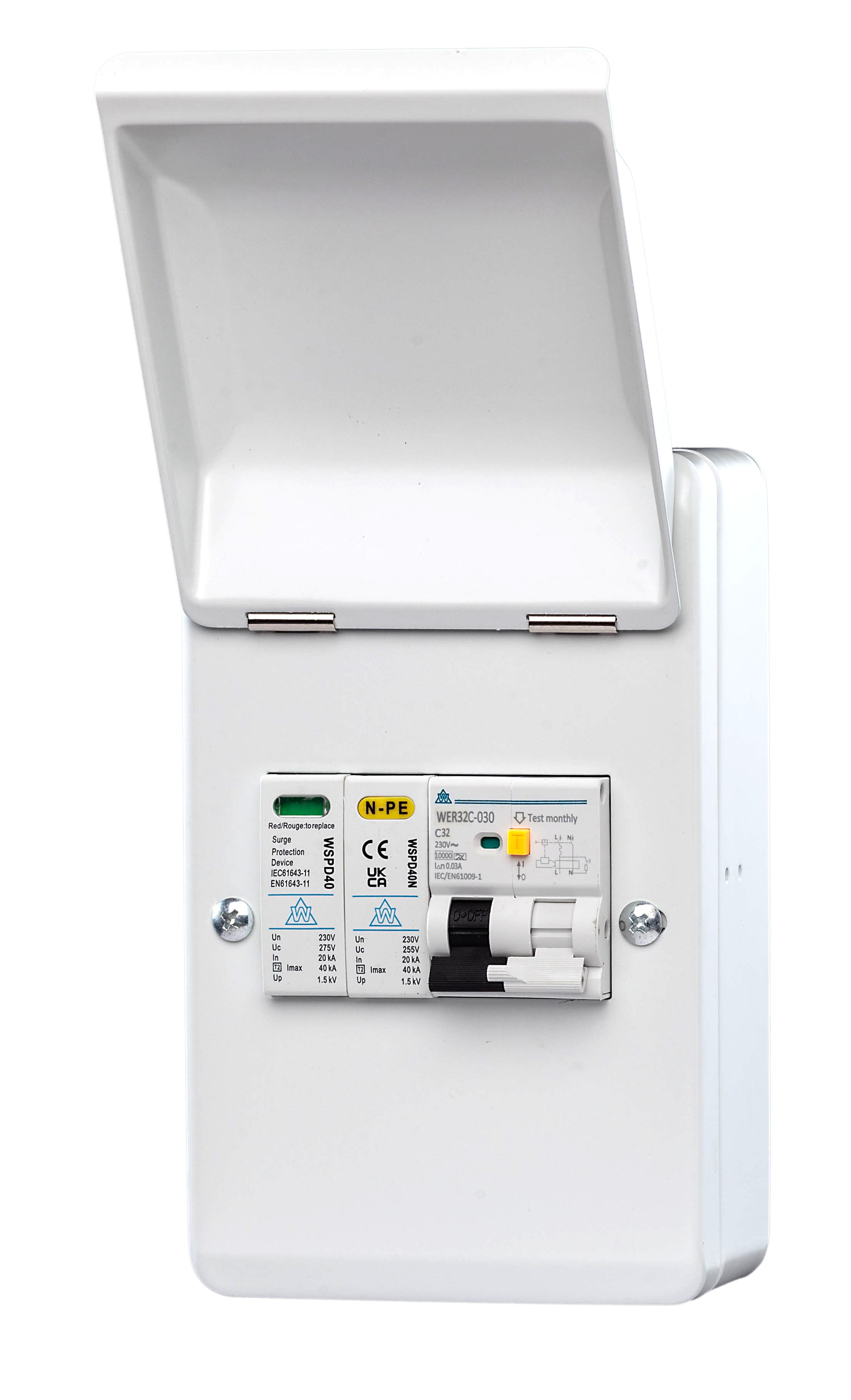 WCED 4-WAY A TYPE RCBO EV PROTECTION UNIT+SURGE PROTECTION