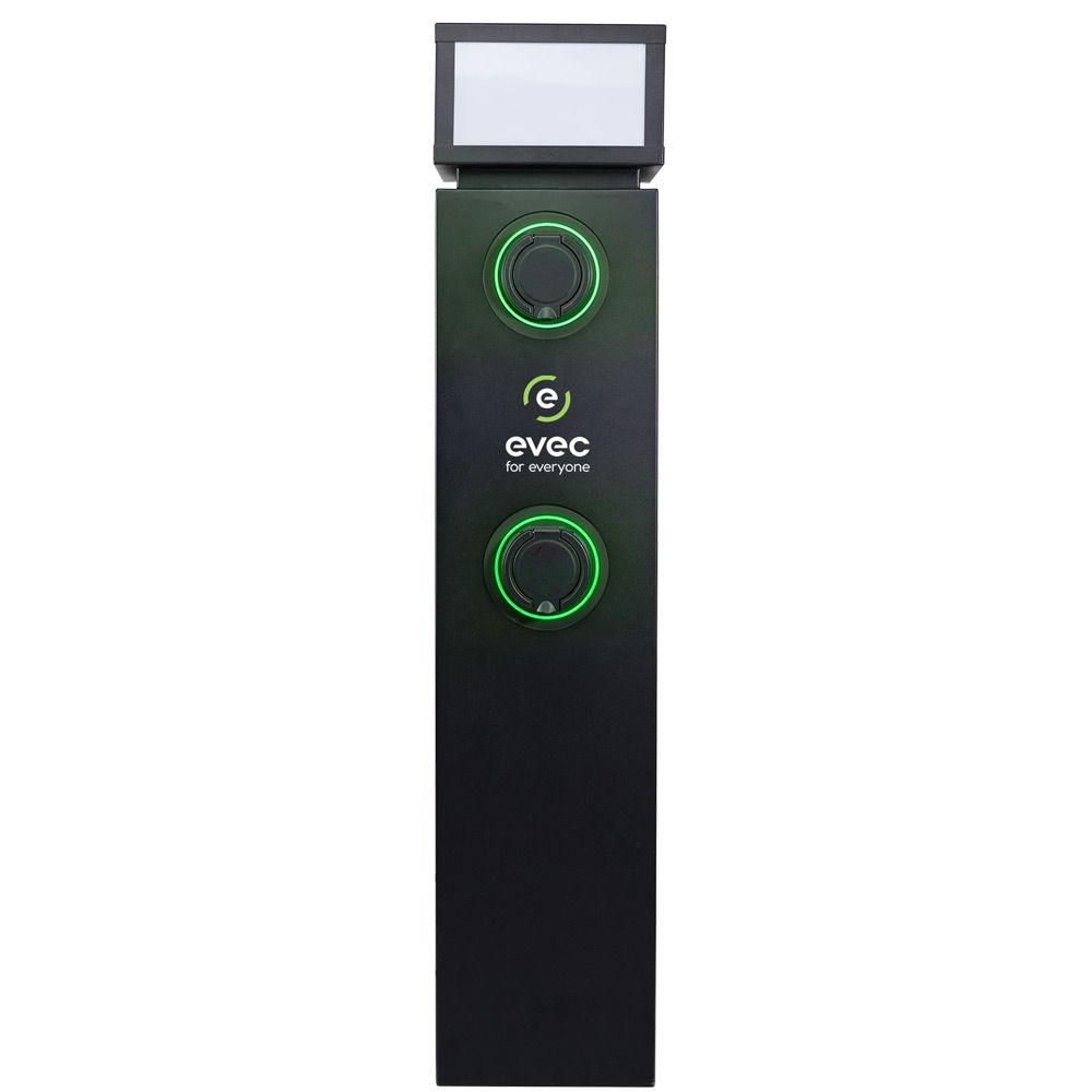 EVEC PEDESTAL: DUAL SOCKET | 7kW – voltaev.co.uk