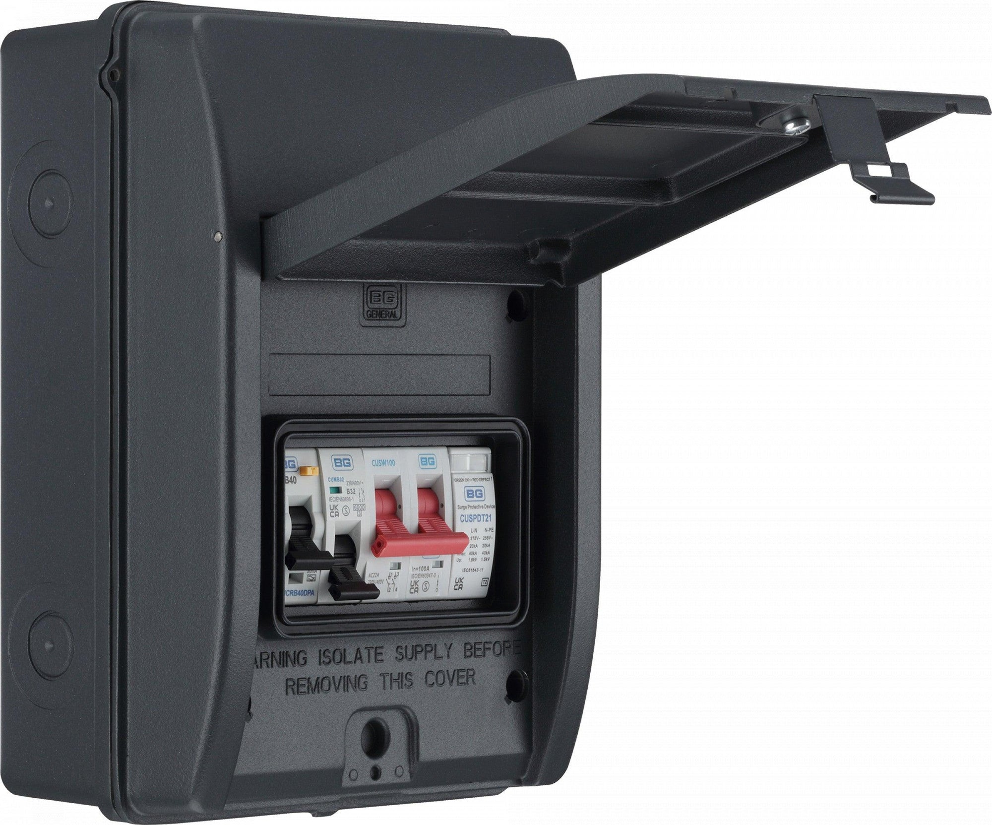 BG SYNCEV 40A | TYPE A DOUBLE POLE RCBO | 100A MAIN SWITCH – voltaev.co.uk